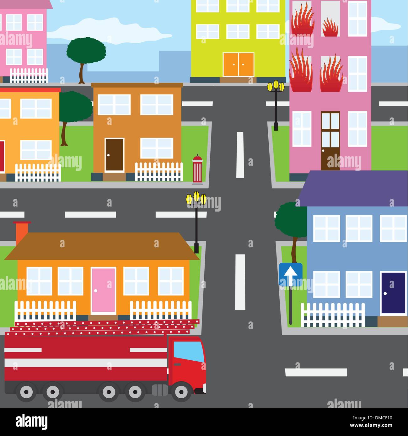 Car fire department in Stock Vector Images - Alamy