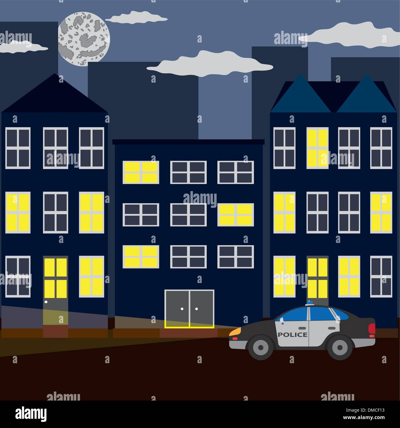 The night siren Stock Vector Images - Alamy