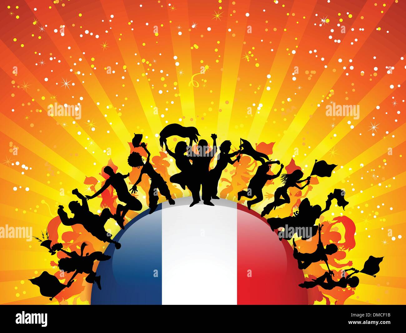 France Sport Fan Crowd with Flag Stock Vector Image & Art - Alamy