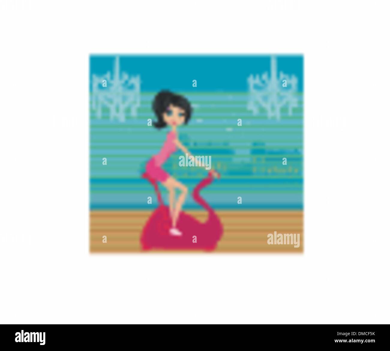 Girl gymnastic exercise Stock Vector Images - Alamy