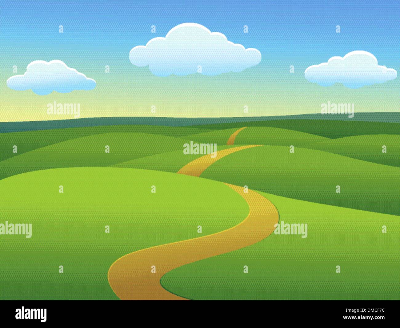 Beautiful panoramic field view Stock Vector Images - Alamy