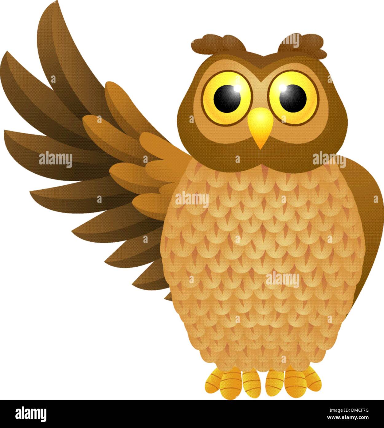 Owl waving wing Stock Vector Image & Art - Alamy
