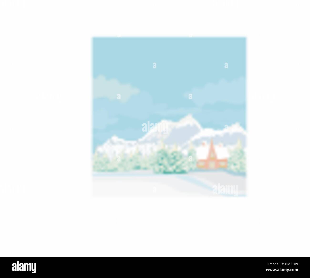 winter landscape - vector Stock Vector Image & Art - Alamy