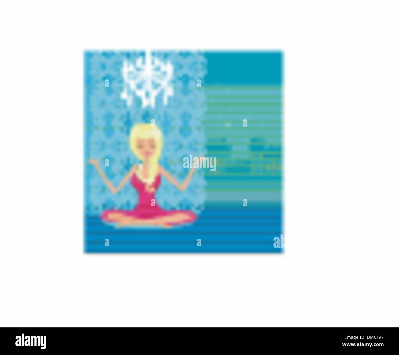 Yoga Girl In Lotus Position Stock Vector Image And Art Alamy 3882