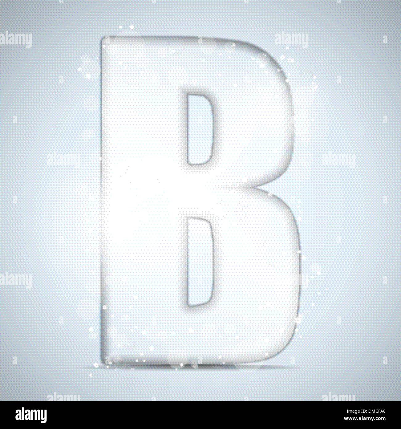 Alphabet Glass Shiny with Sparkles on Background Letter B Stock Vector ...