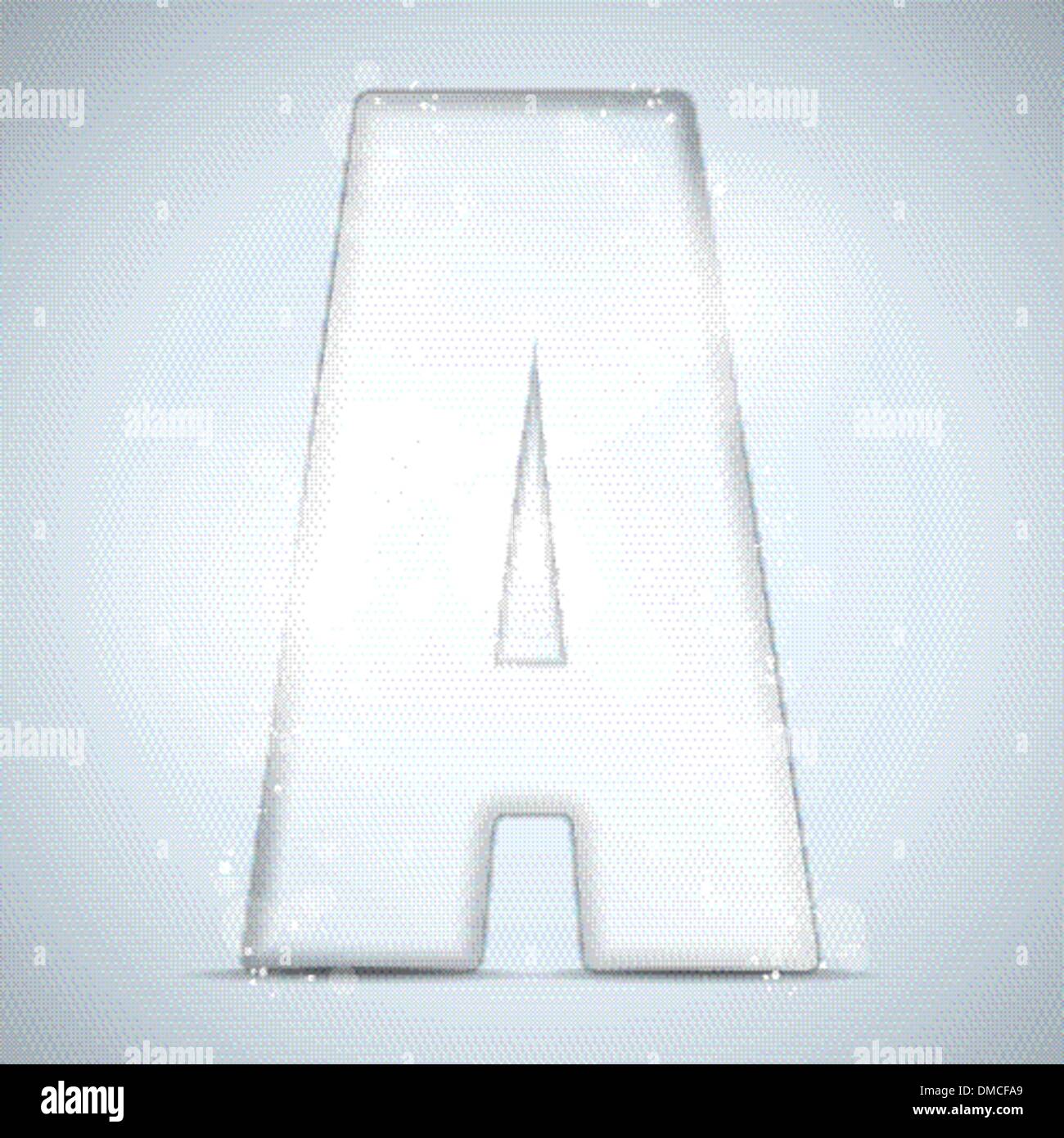 Alphabet Glass Shiny with Sparkles on Background Letter A Stock Vector ...