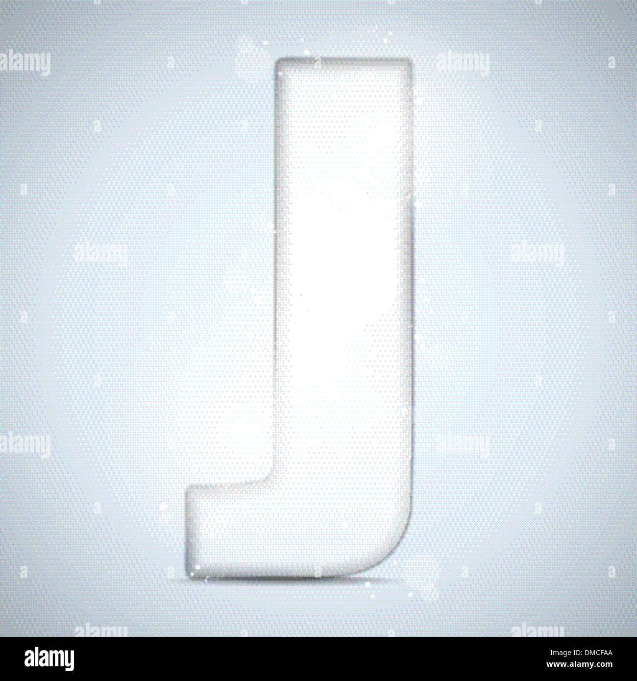 Alphabet Glass Shiny with Sparkles on Background Letter J Stock Vector ...