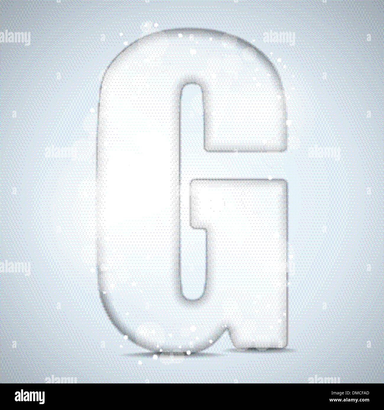 Alphabet Glass Shiny with Sparkles on Background Letter G Stock Vector ...