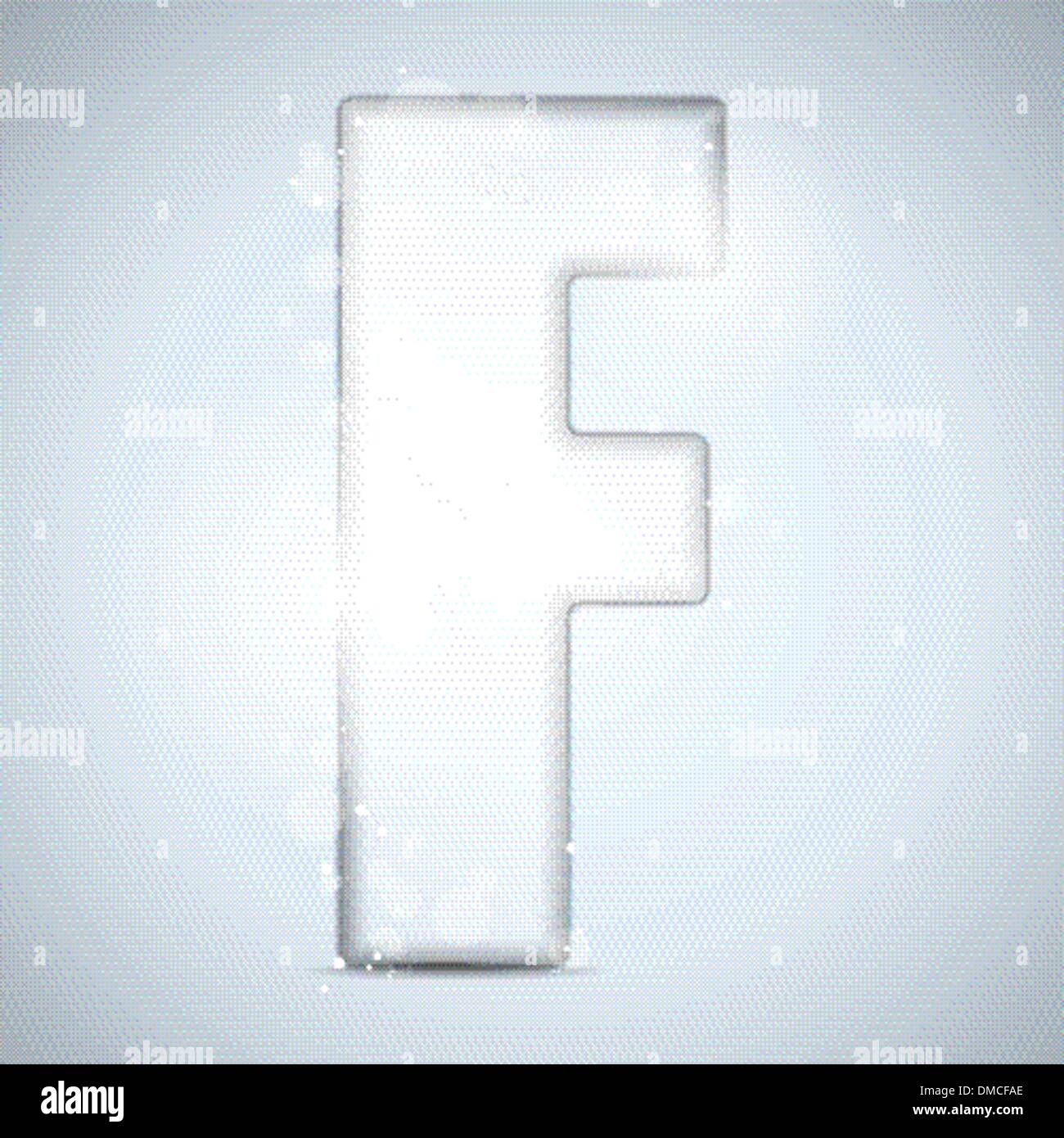 Alphabet Glass Shiny with Sparkles on Background Letter F Stock Vector ...