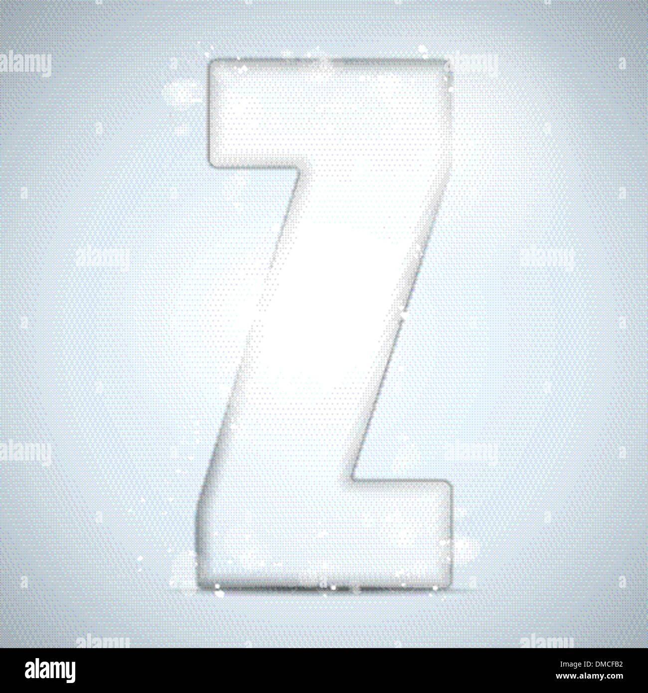 Alphabet Glass Shiny with Sparkles on Background Letter Z Stock Vector ...