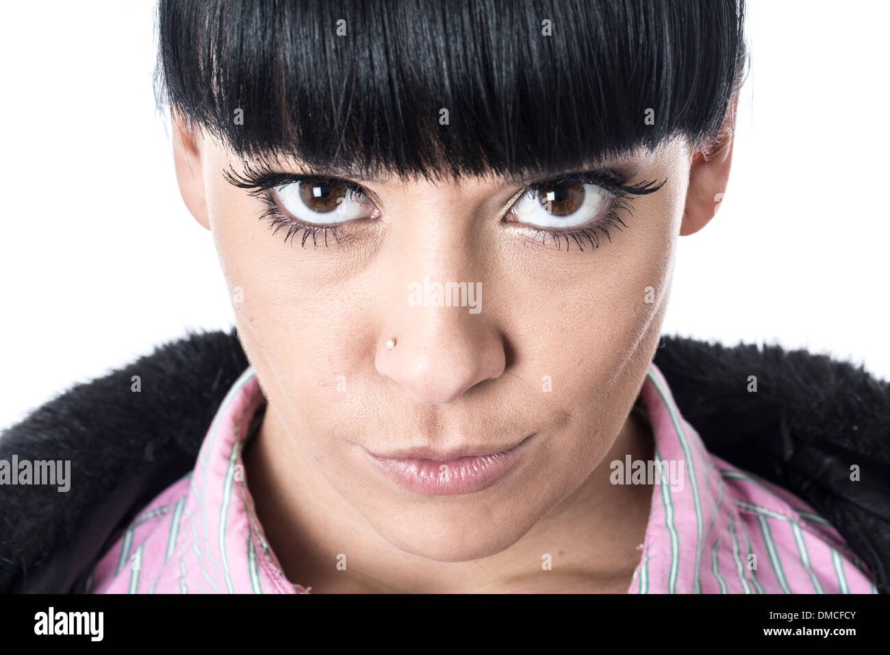 Young cute woman thinking hi-res stock photography and images - Alamy