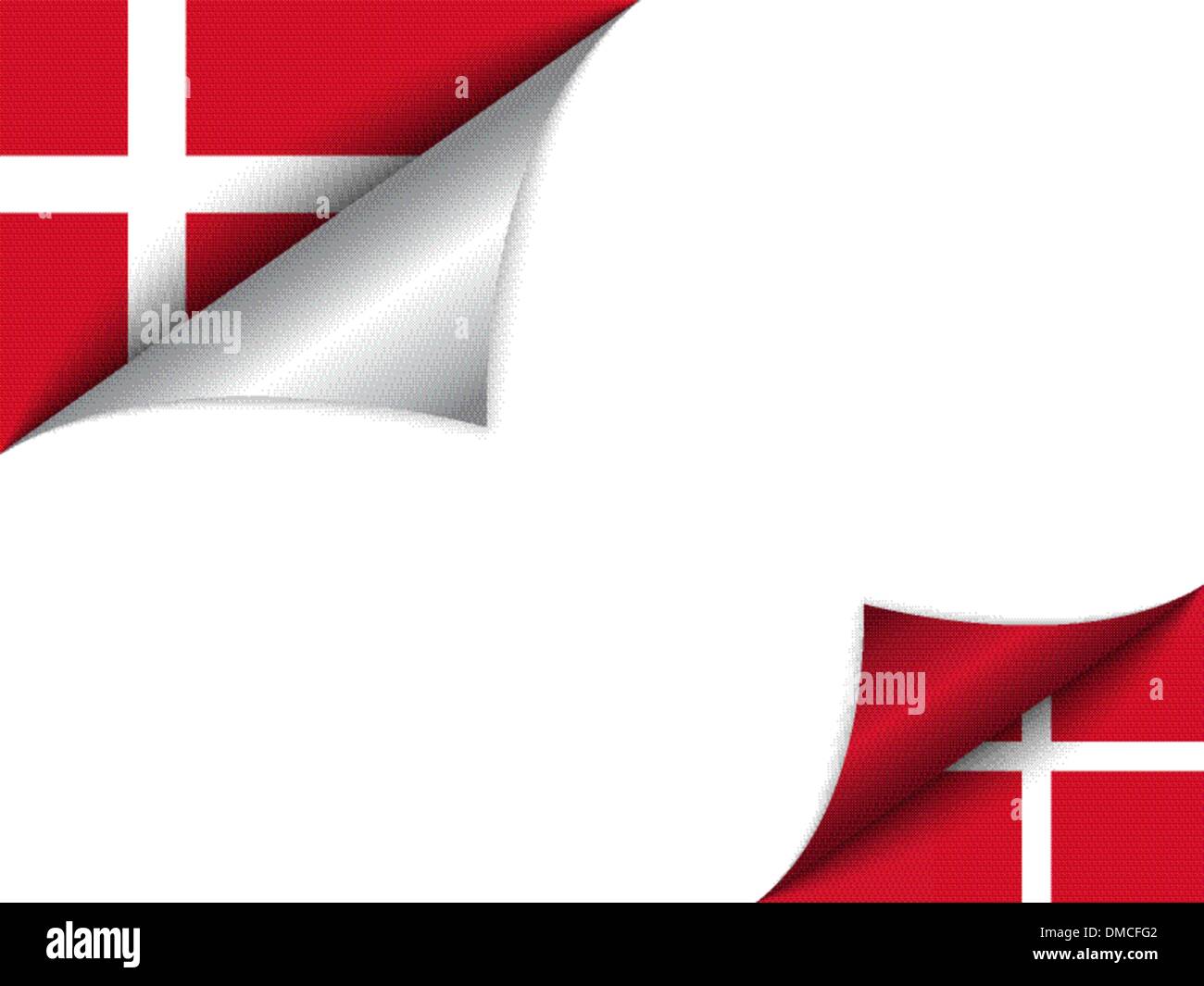 Denmark Country Flag Turning Page Stock Vector Image & Art - Alamy