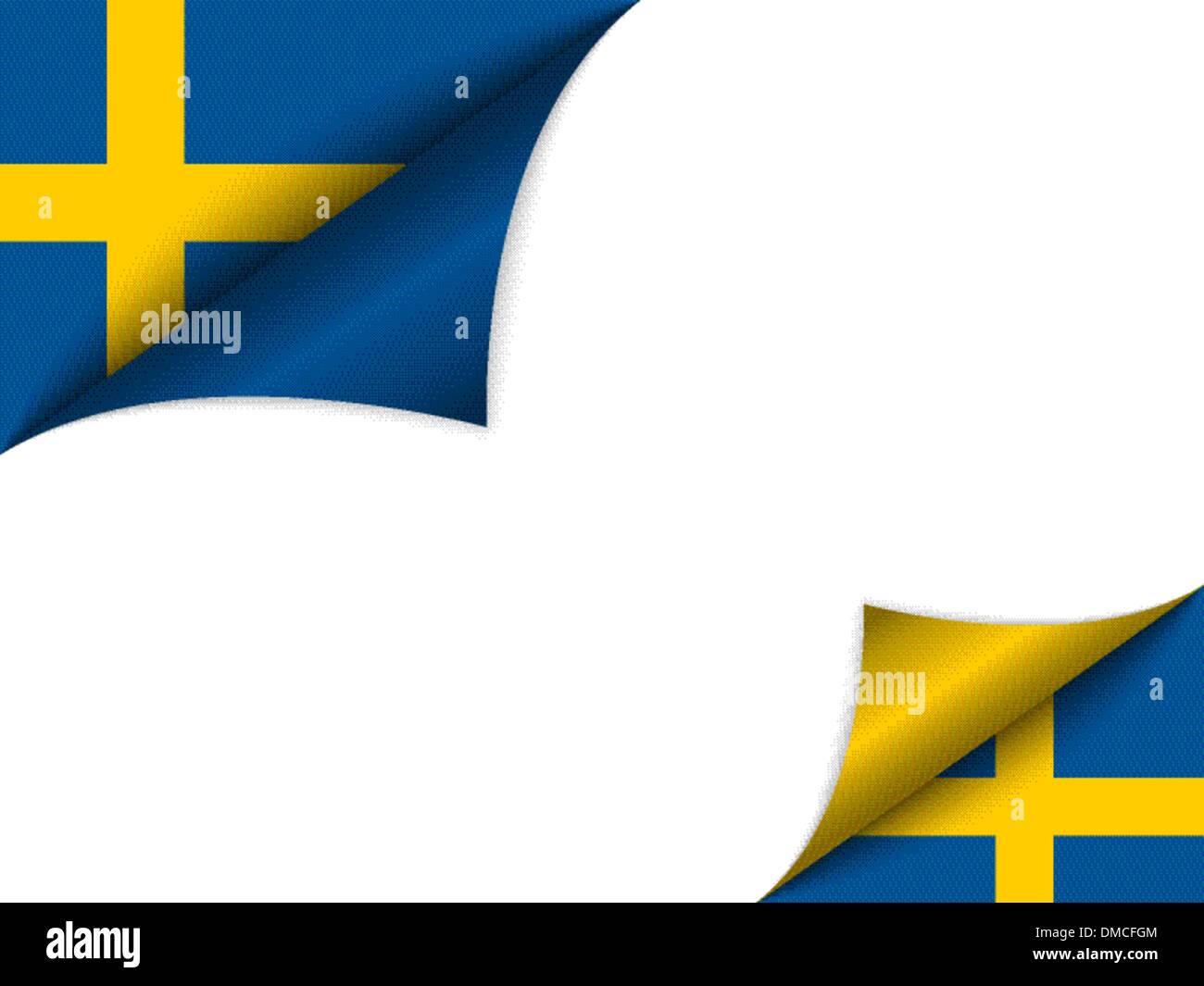 Sweden Country Flag Turning Page Stock Vector Image & Art - Alamy