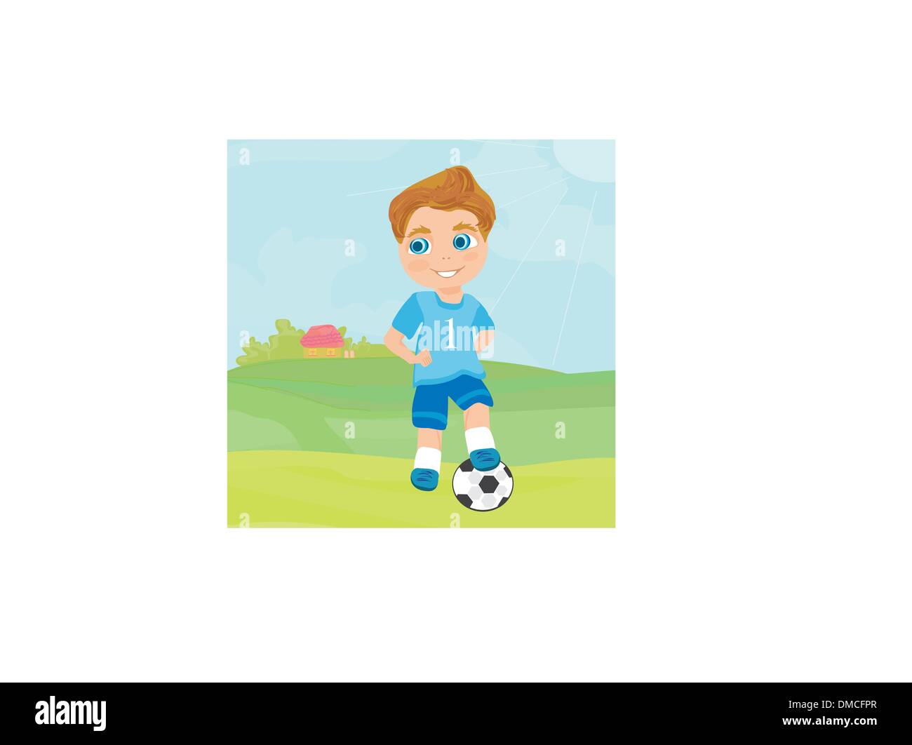 Young football player Stock Vector Images - Alamy