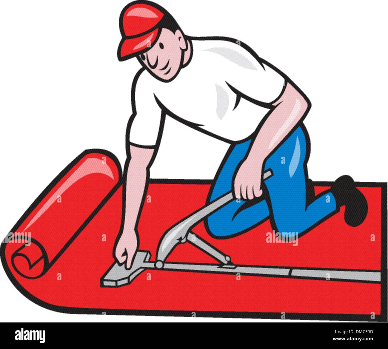 Carpet Layer Fitter Worker Cartoon Stock Vector Image & Art - Alamy