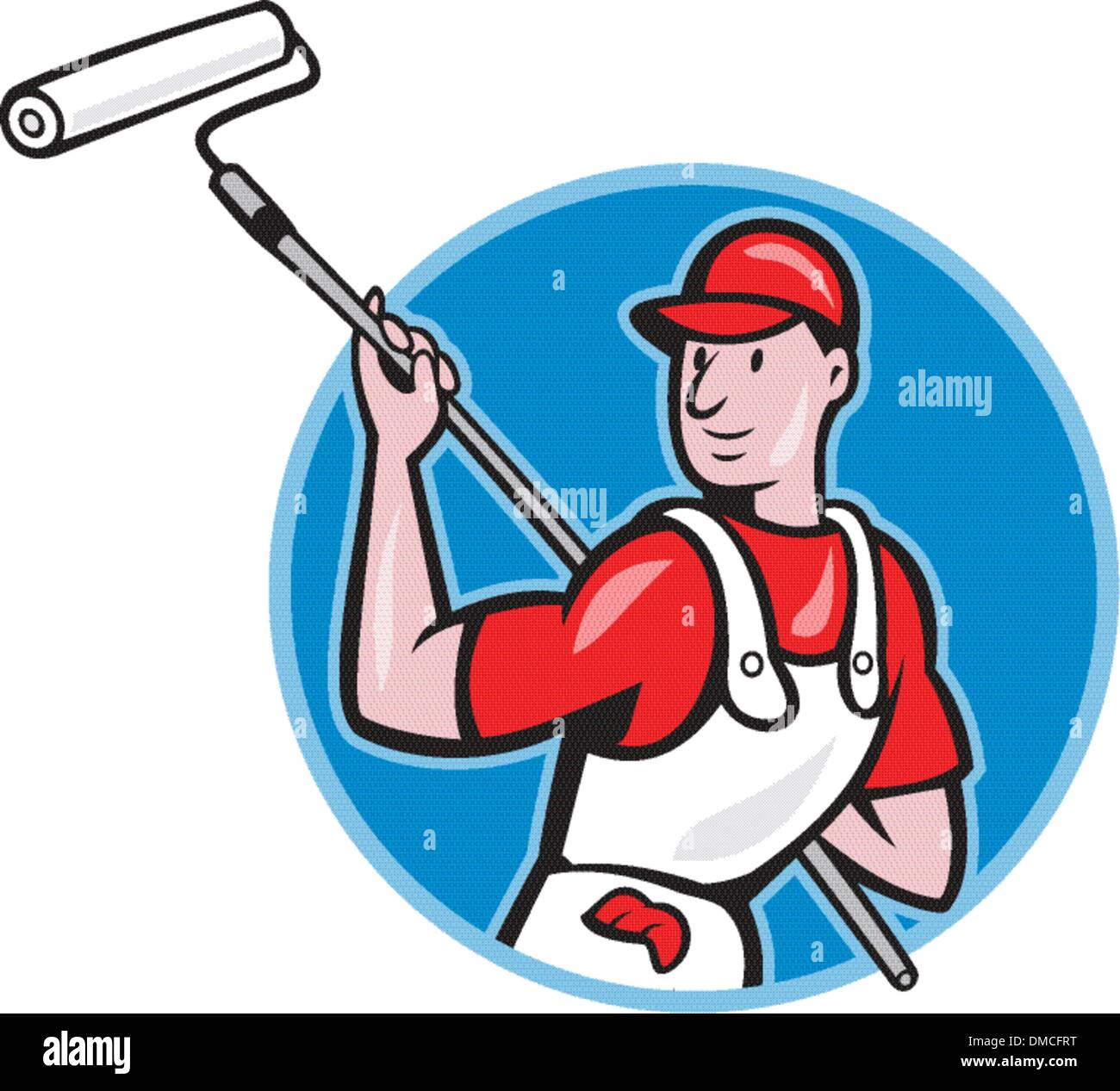 House painter paint roller cartoon hi-res stock photography and images ...