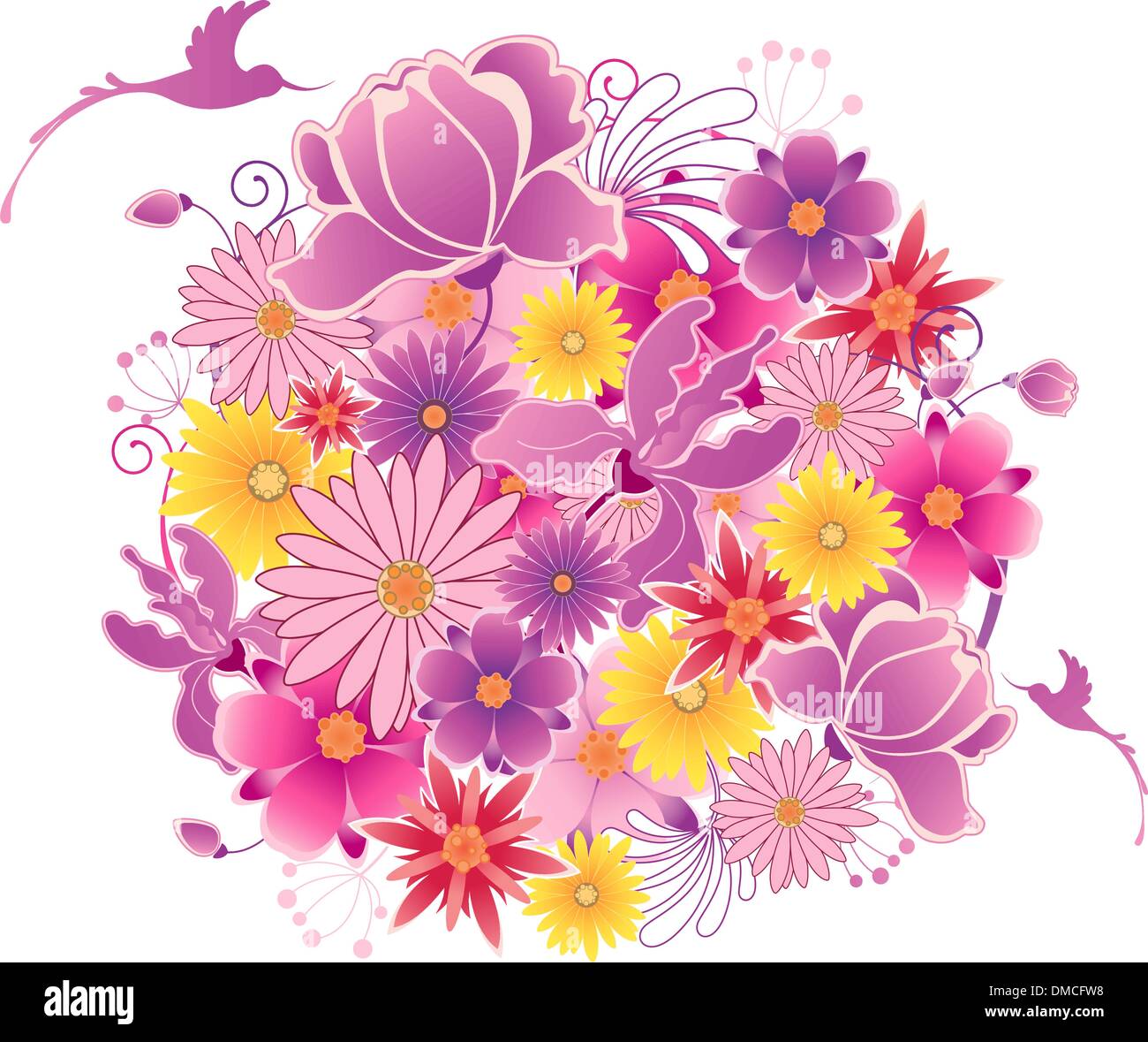 Colored floral background Stock Vector Image & Art - Alamy