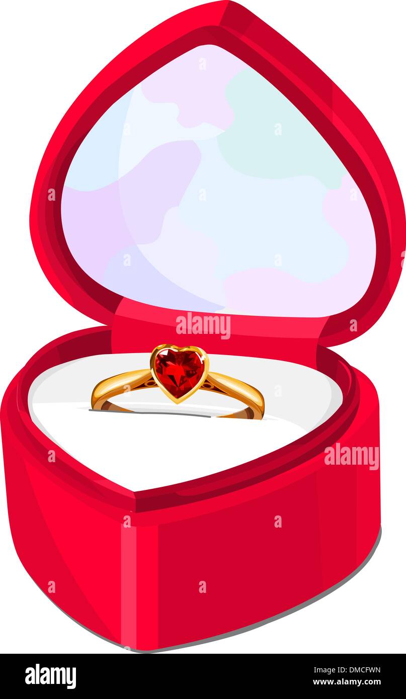 Ring in box wedding Stock Vector Images - Alamy