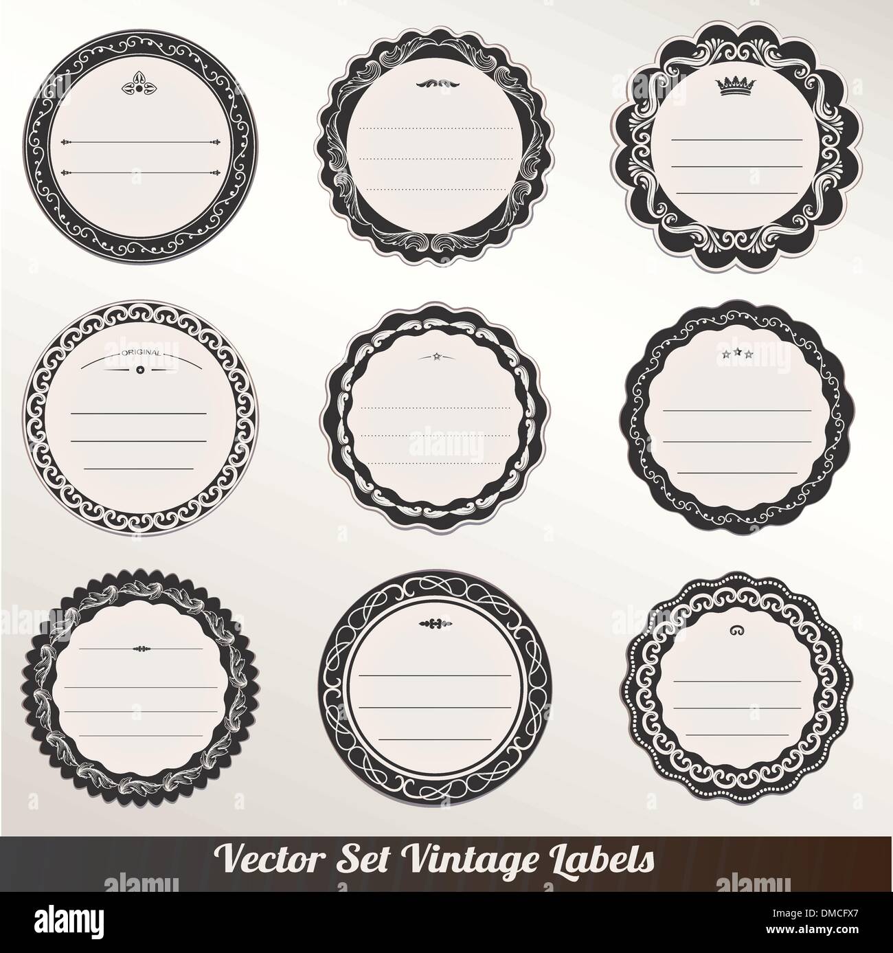 Vector Frame labels Set ornamental vintage decoration Stock Vector ...