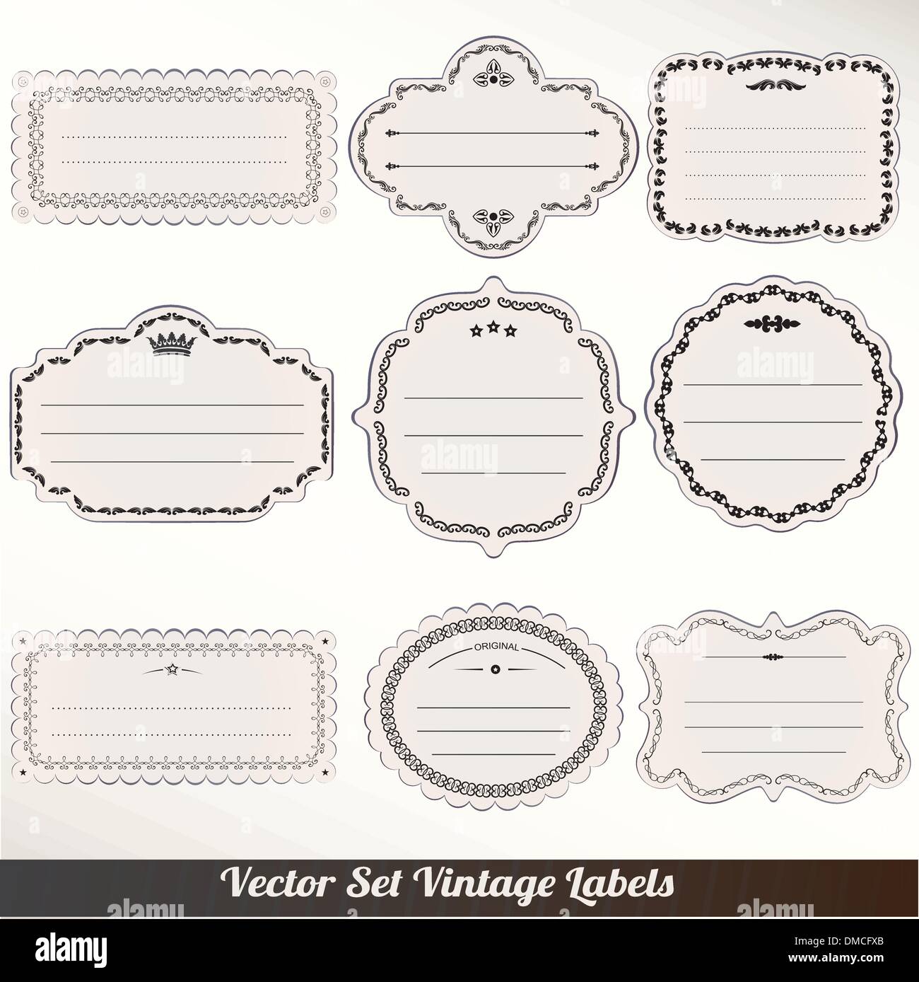 Vector Frame labels Set ornamental vintage decoration Stock Vector ...