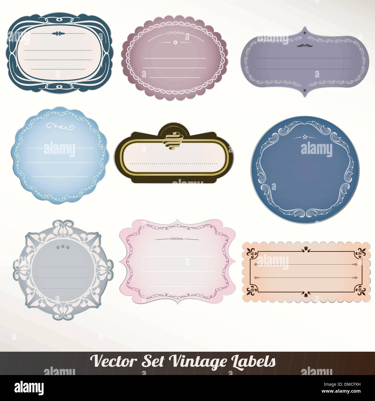 Vector Frame labels Set ornamental vintage decoration Stock Vector ...