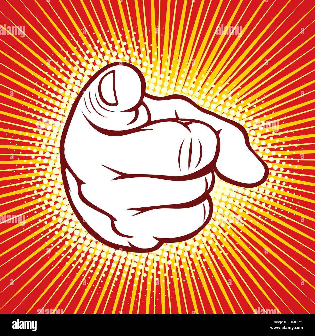 Hand finger pointing at viewer Stock Vector Images - Alamy