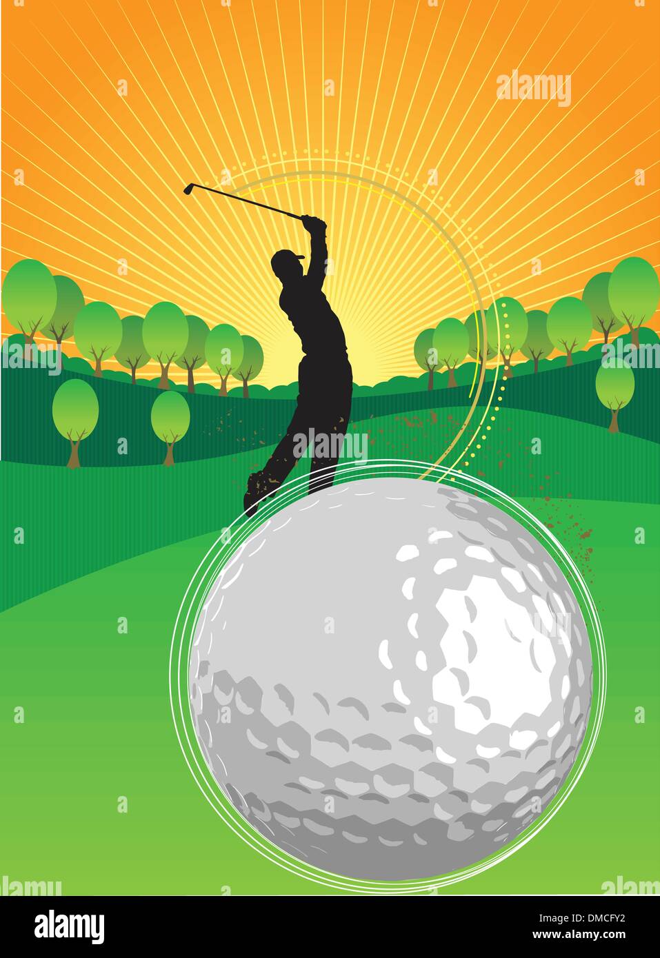 Afternoon golf Stock Vector Images - Alamy