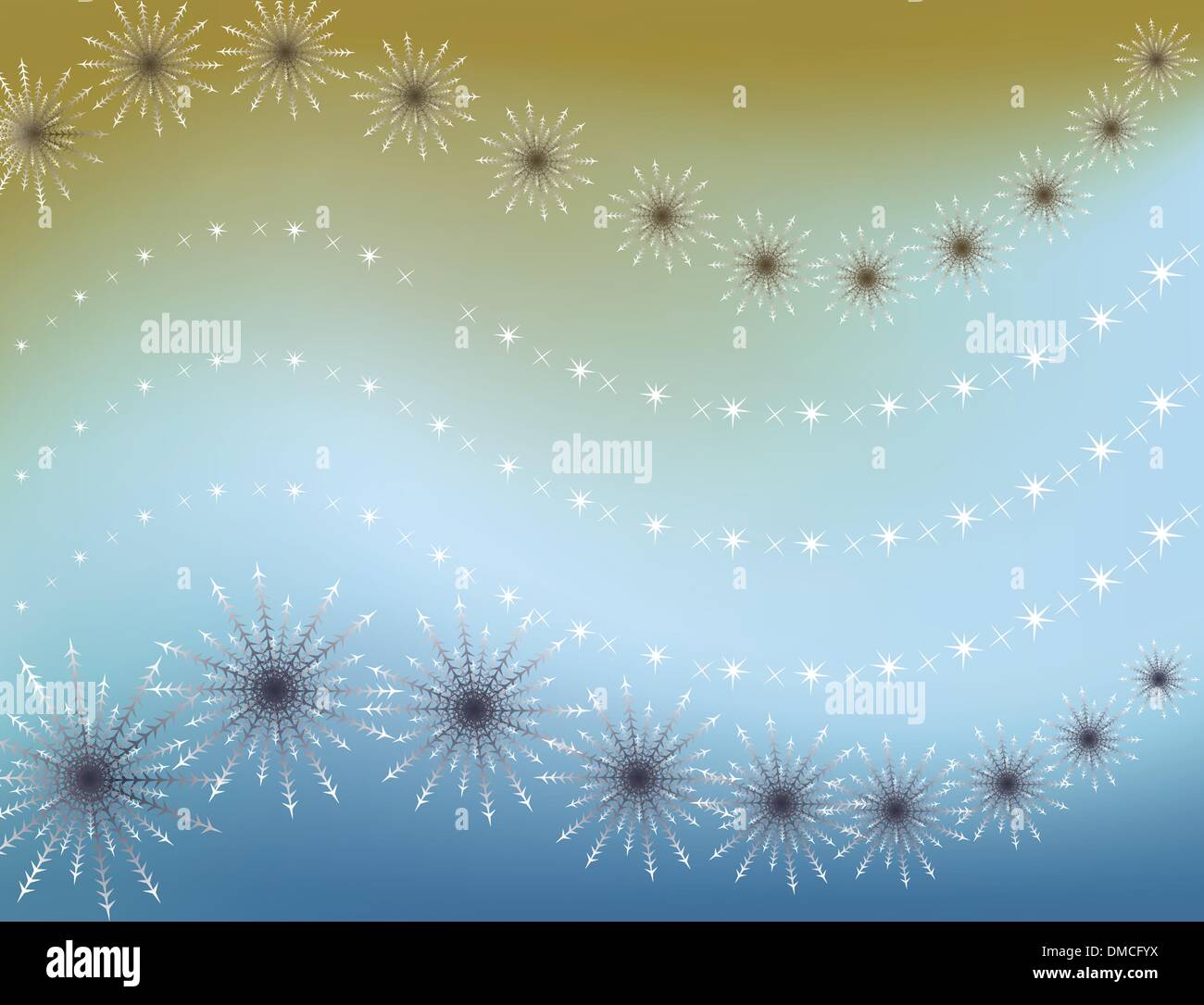 Snowfall background golden snowflakes Stock Vector Images - Alamy