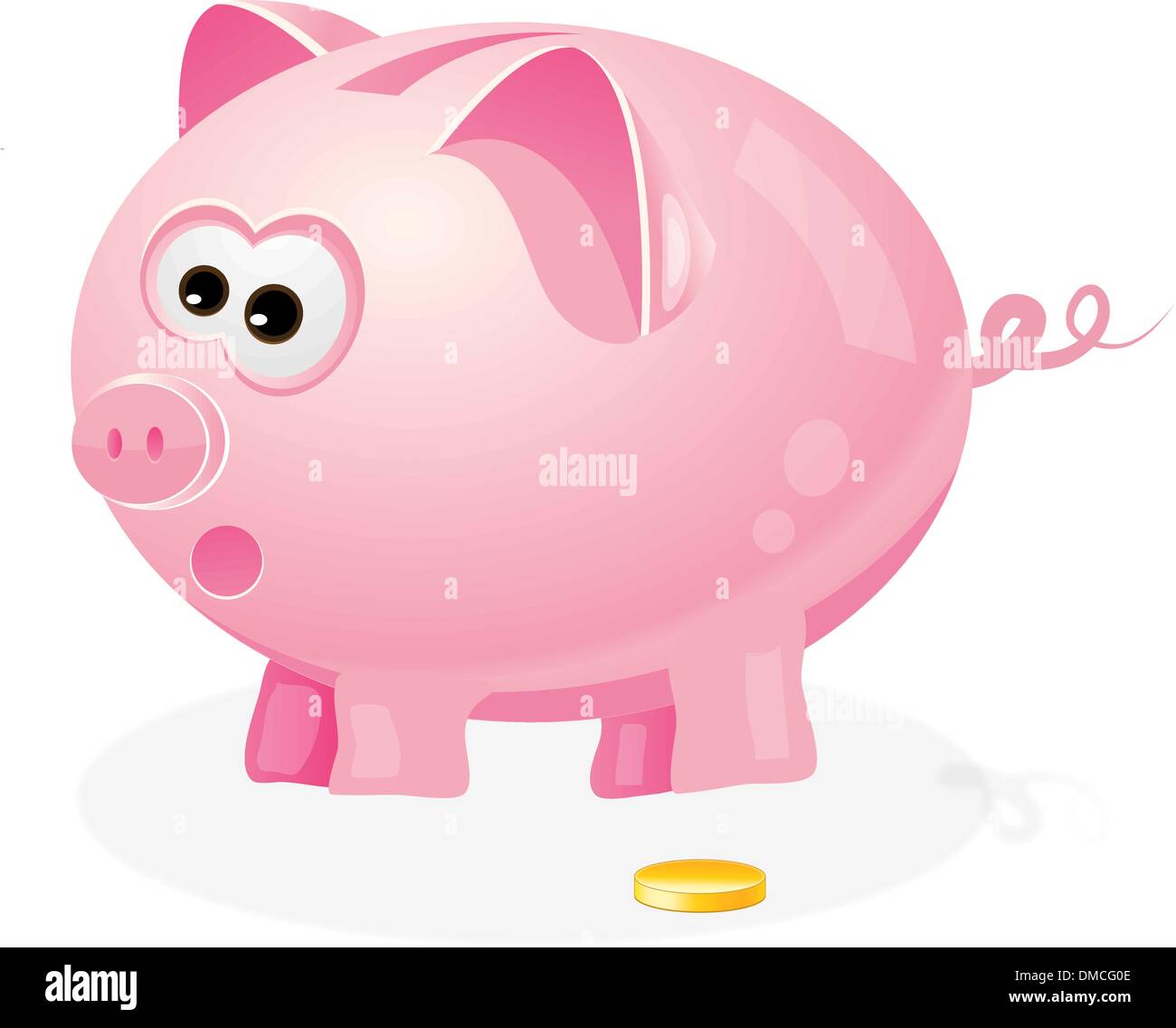 Pig piggy bank coins Stock Vector Images - Alamy