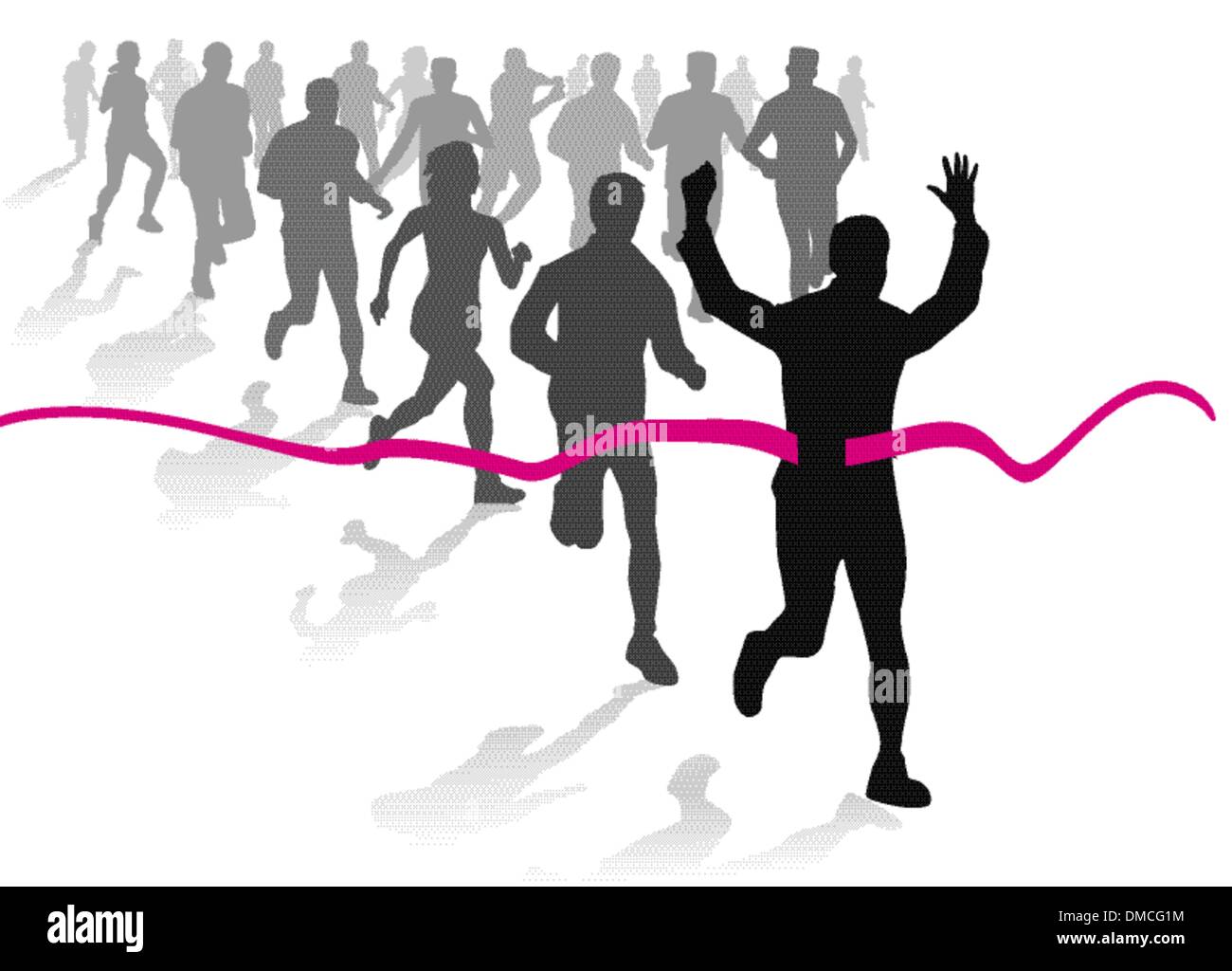 Marathon crowds Stock Vector Images - Alamy