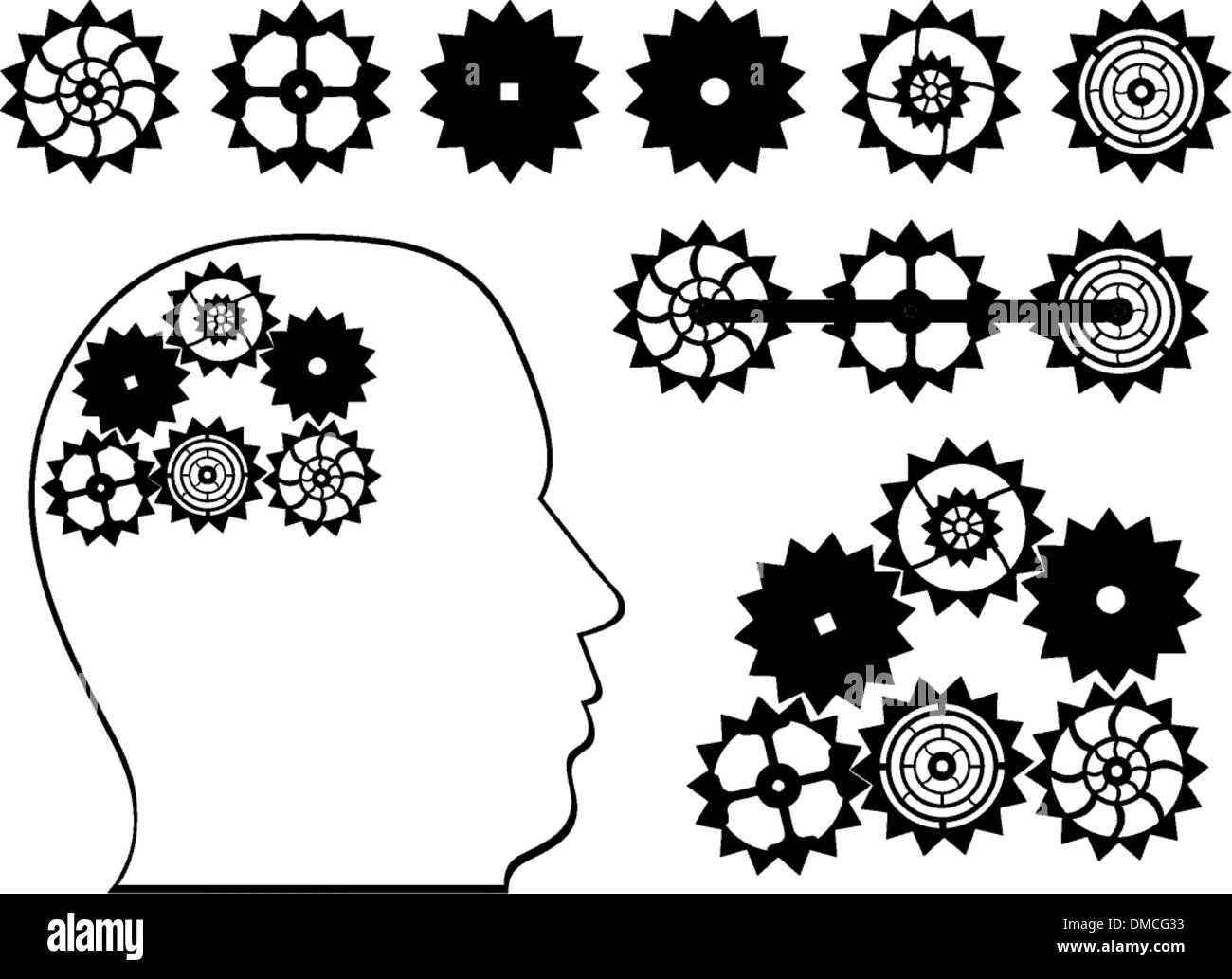 Collage gears clock Stock Vector Images - Alamy