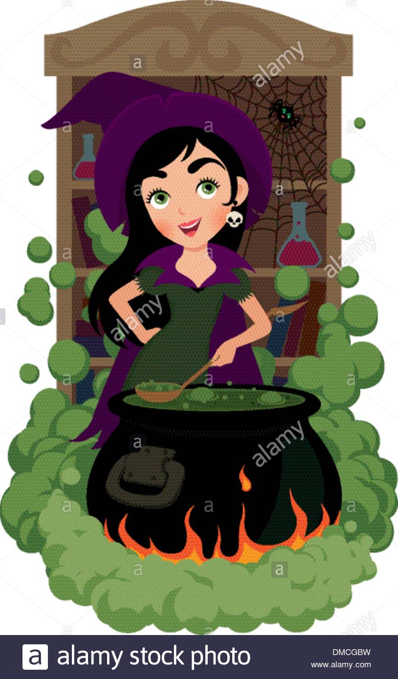 Cartoon Witchs Cauldron High Resolution Stock Photography and Images ...