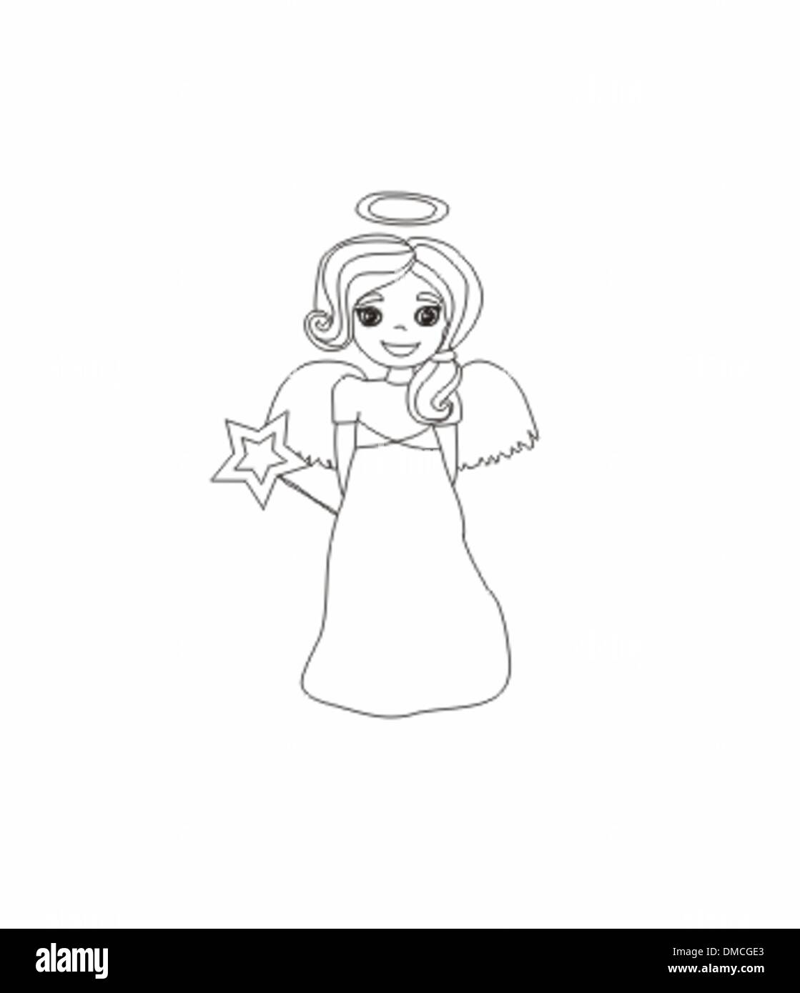 Angel christmas drawing hi-res stock photography and images - Alamy