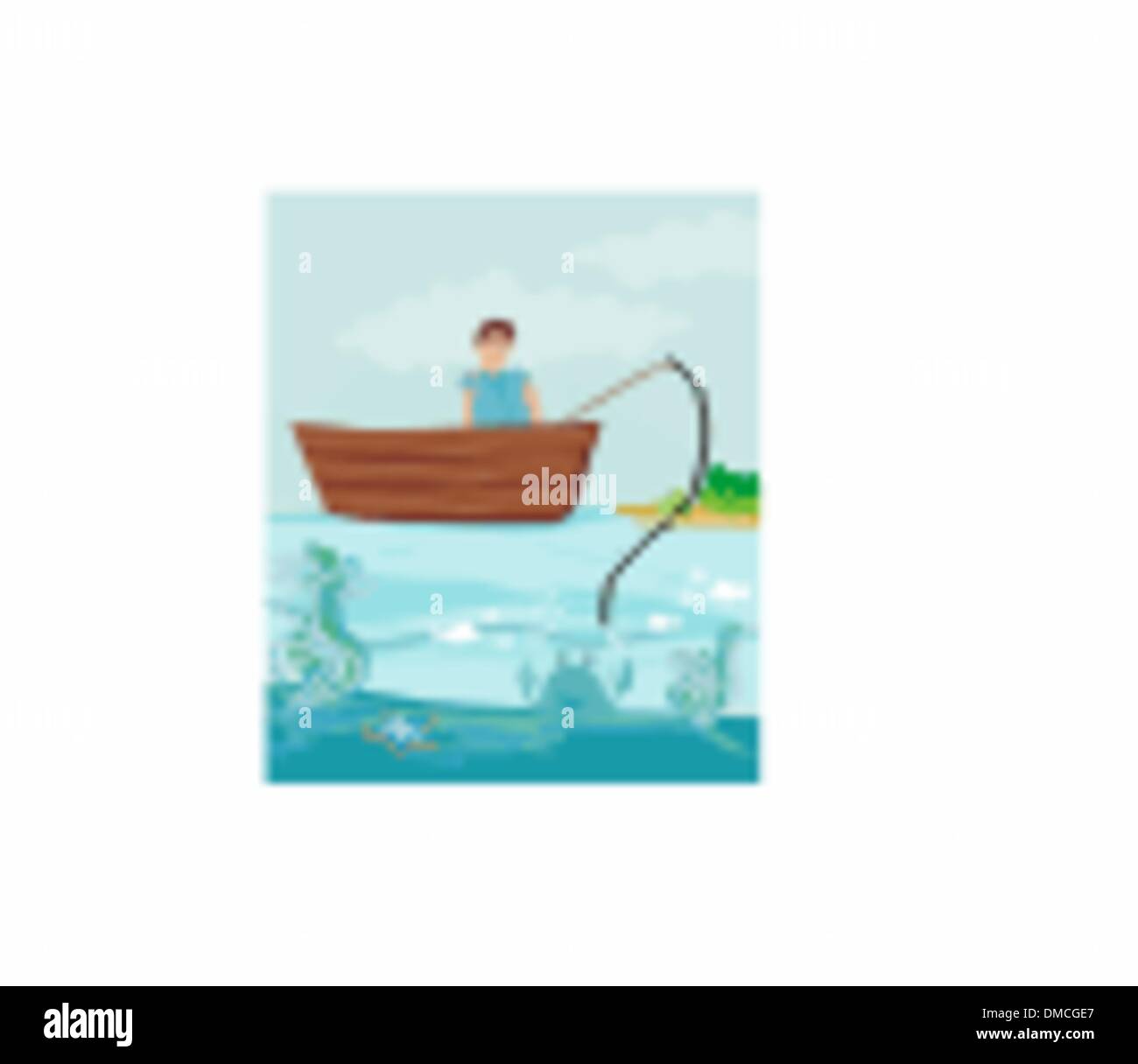 Fisherman catching the fish Stock Vector Image & Art - Alamy