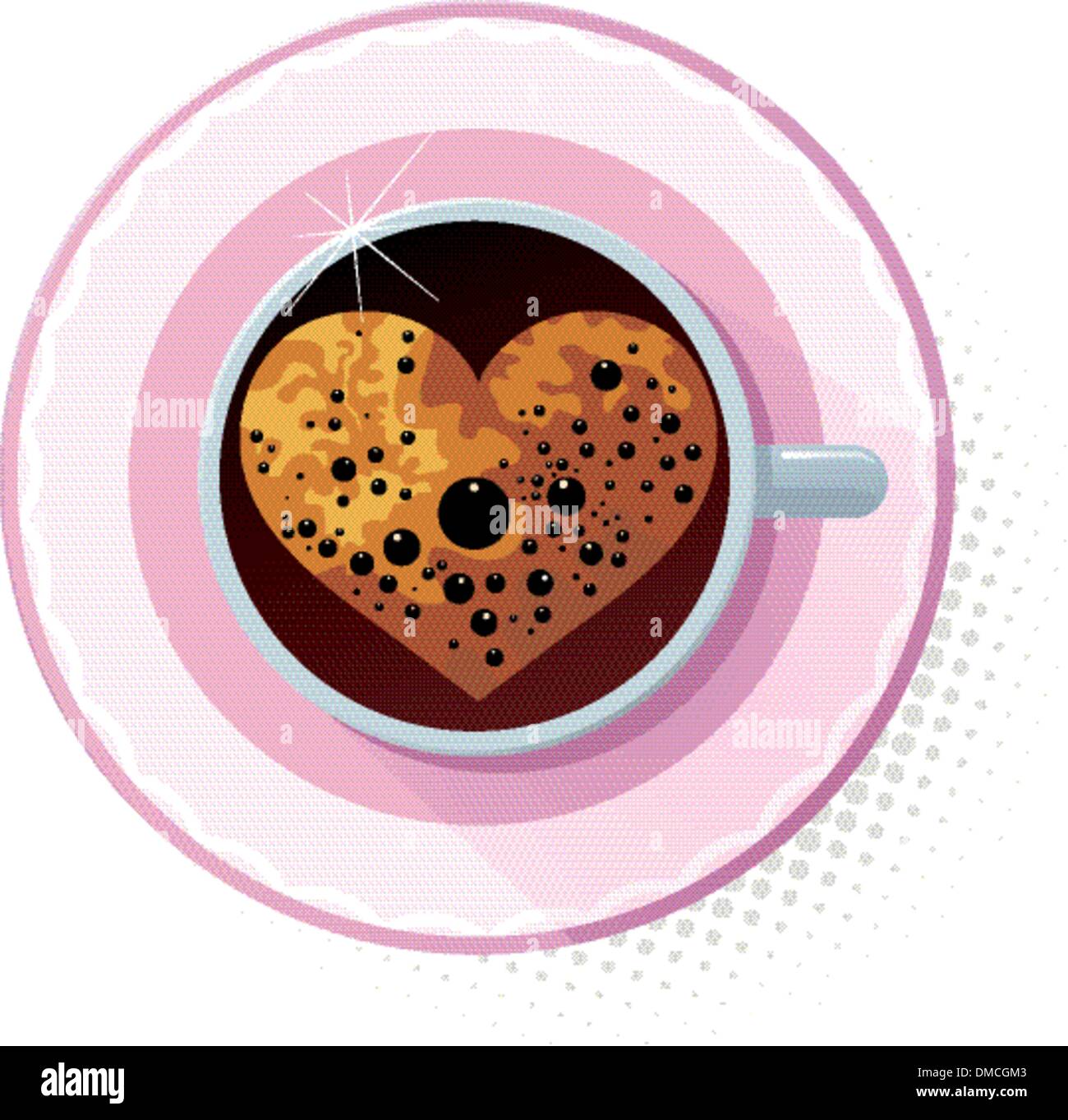 Coffee with heart Stock Vector Image & Art - Alamy