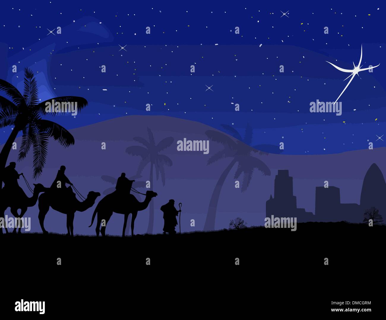 Classic three magic scene Stock Vector Image & Art - Alamy