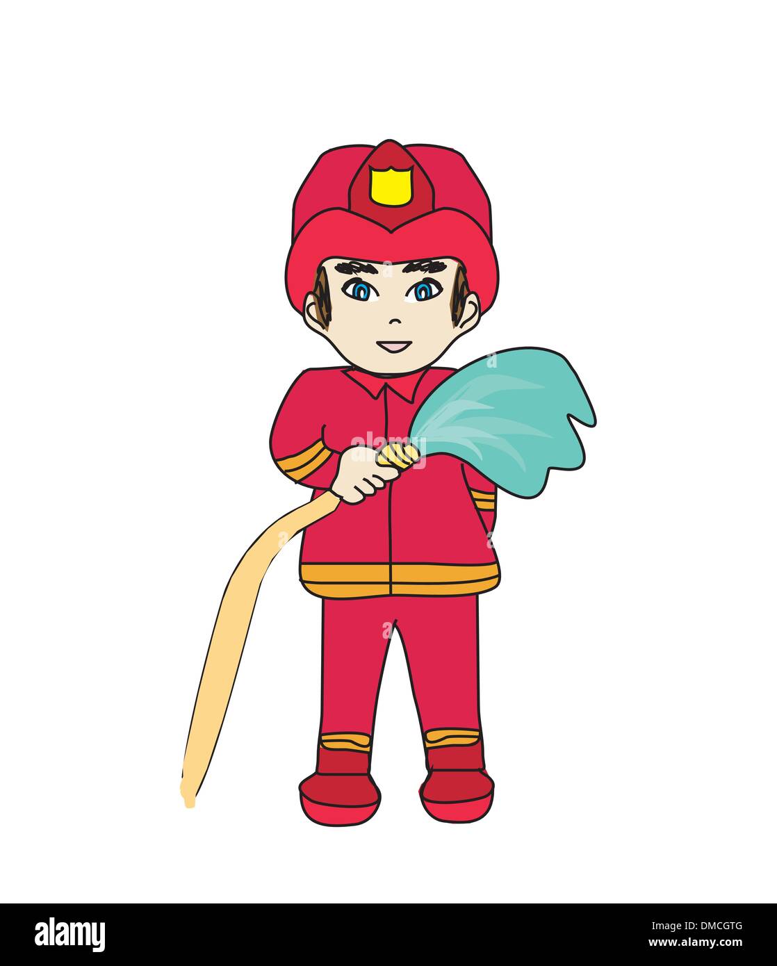 Cartoon fireman Stock Vector Images - Alamy