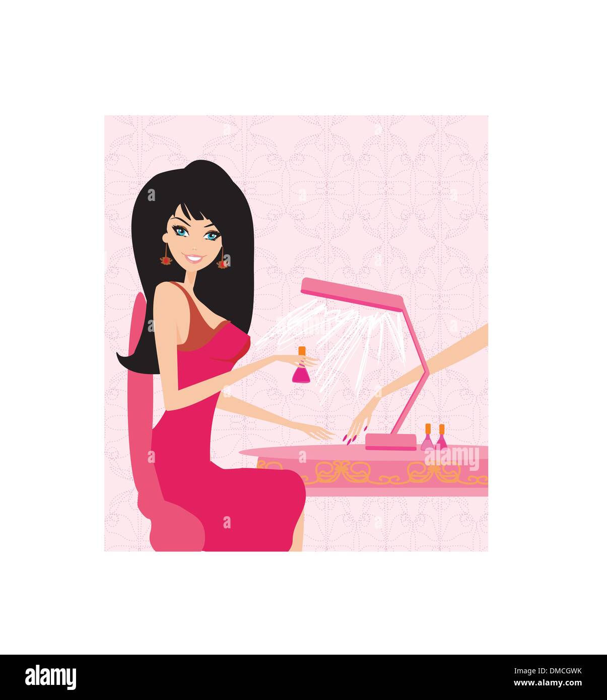 Beautiful manicure Stock Vector Images - Alamy