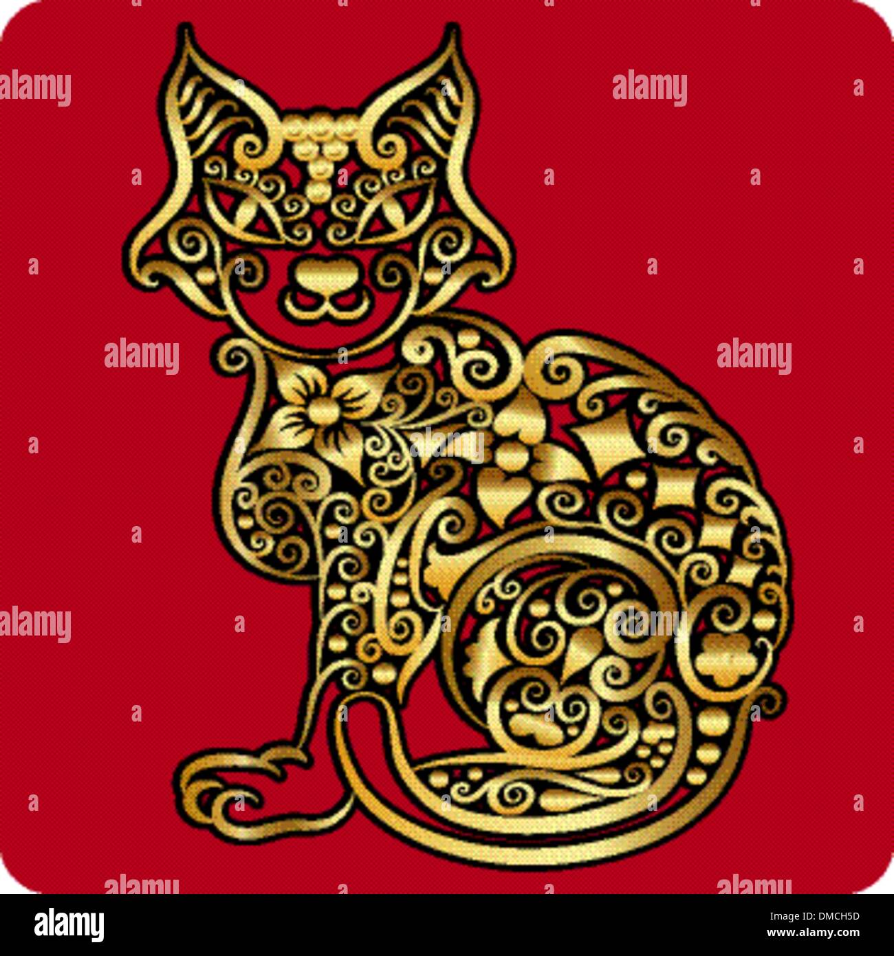 Unique cat artwork Stock Vector Images - Alamy