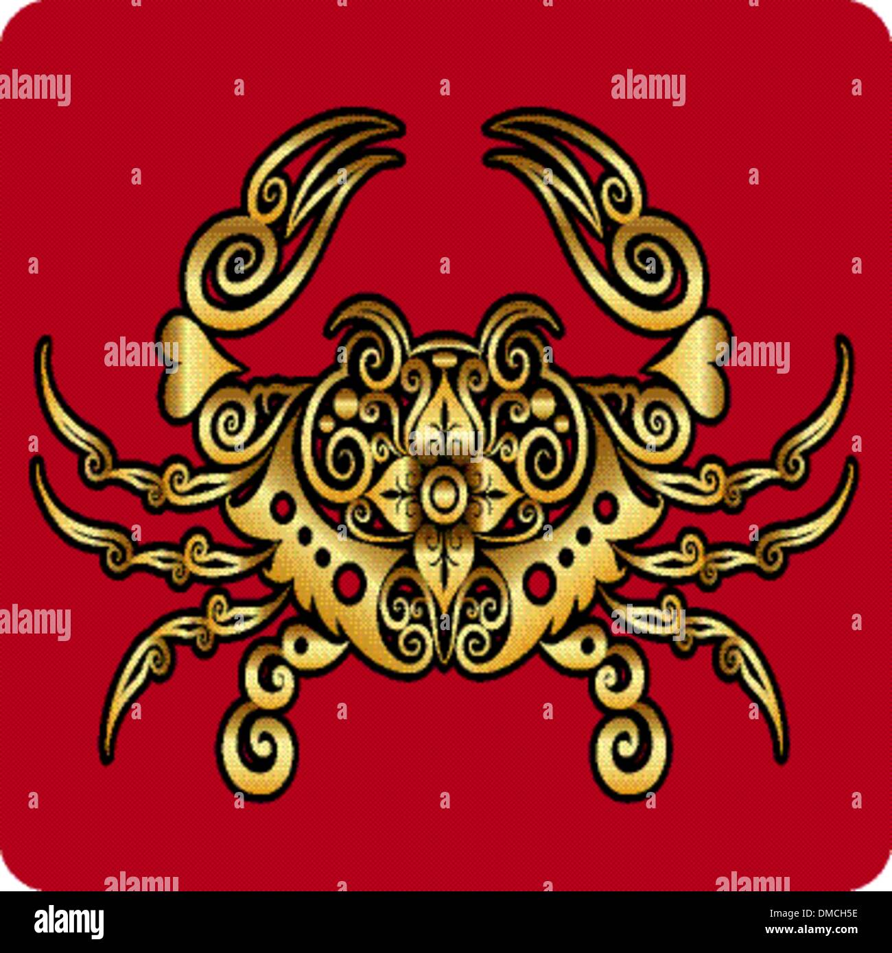 Golden crab Stock Vector Images - Alamy
