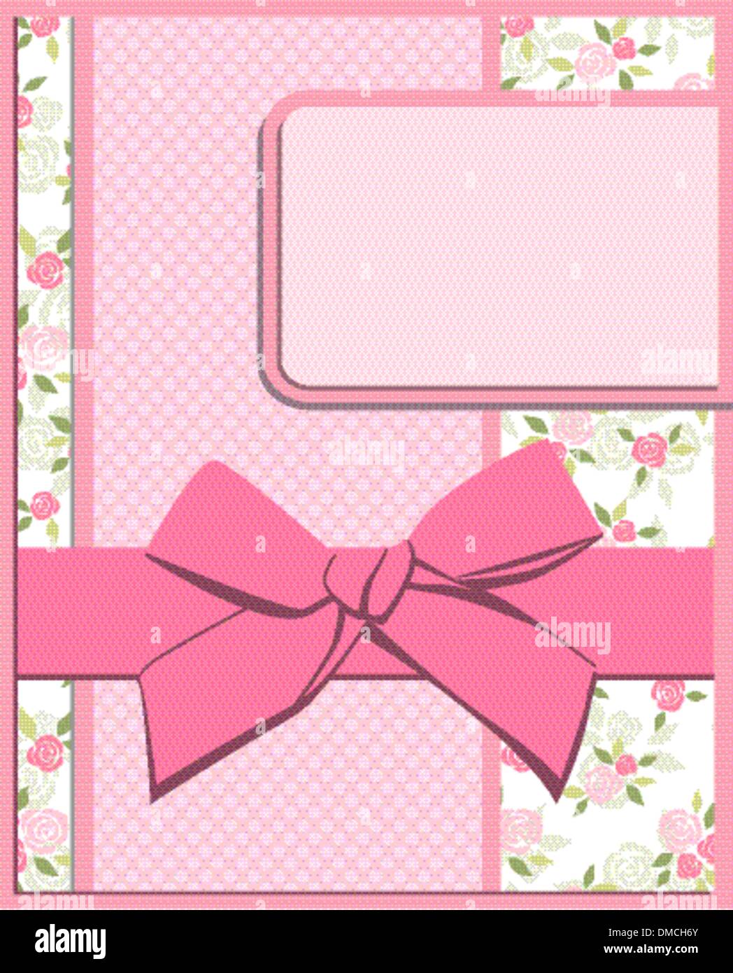 greeting card rose pattern template Stock Vector Image & Art - Alamy