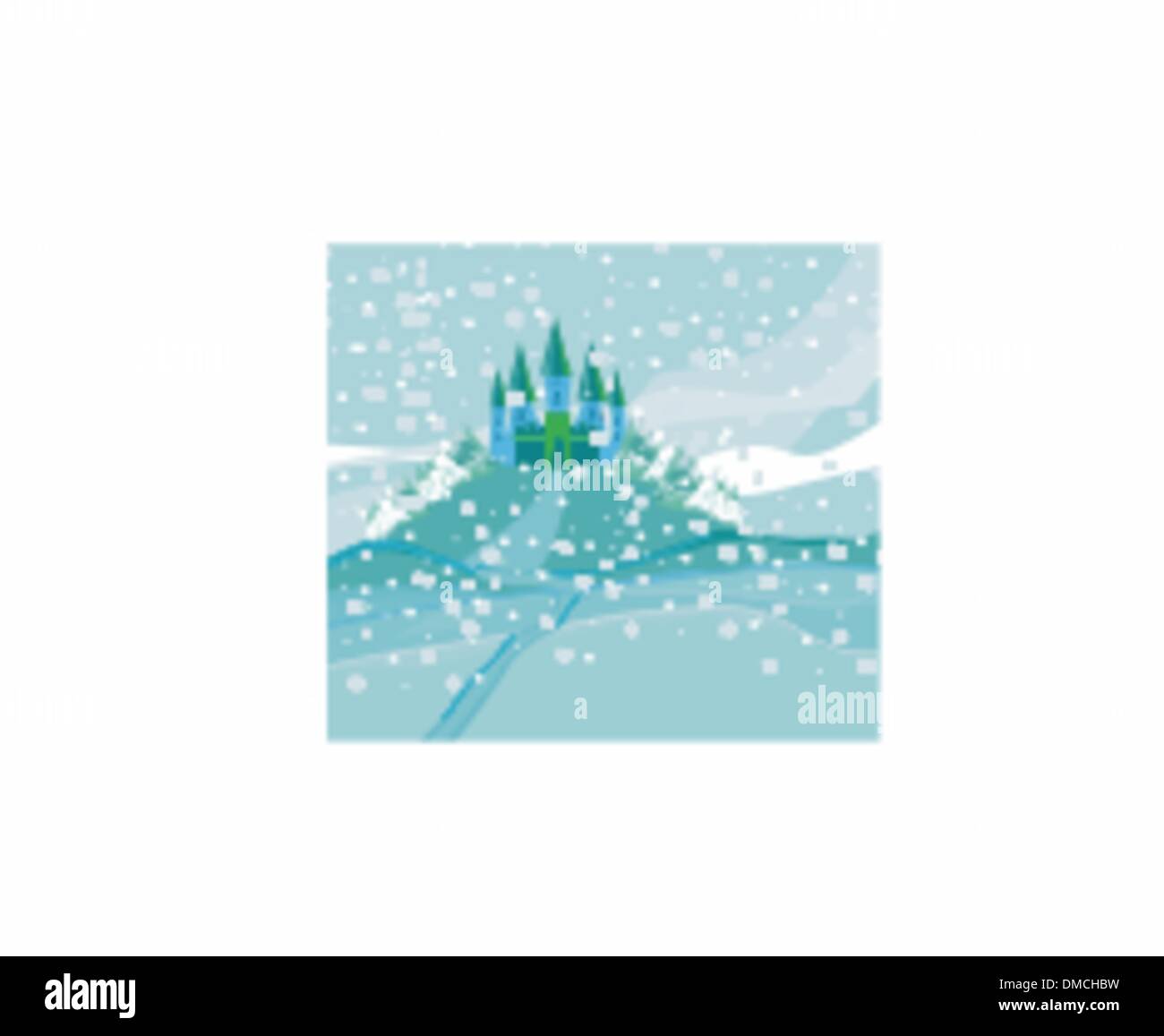 Vertical winter landscape snow Stock Vector Images - Alamy
