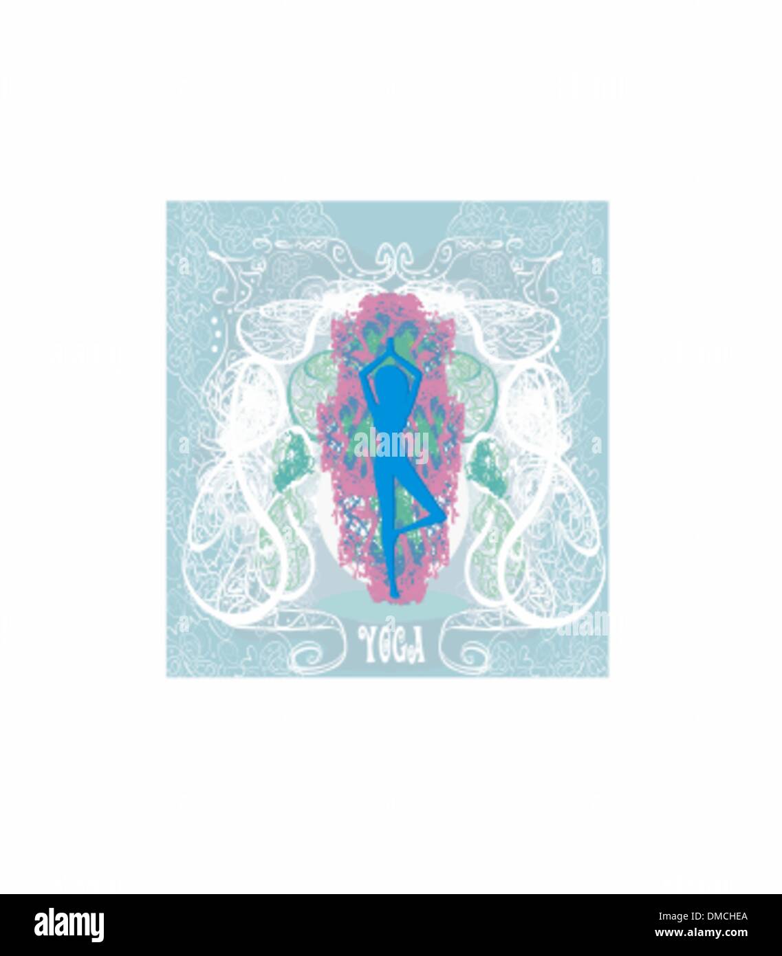 Woman balance mat in Stock Vector Images - Alamy