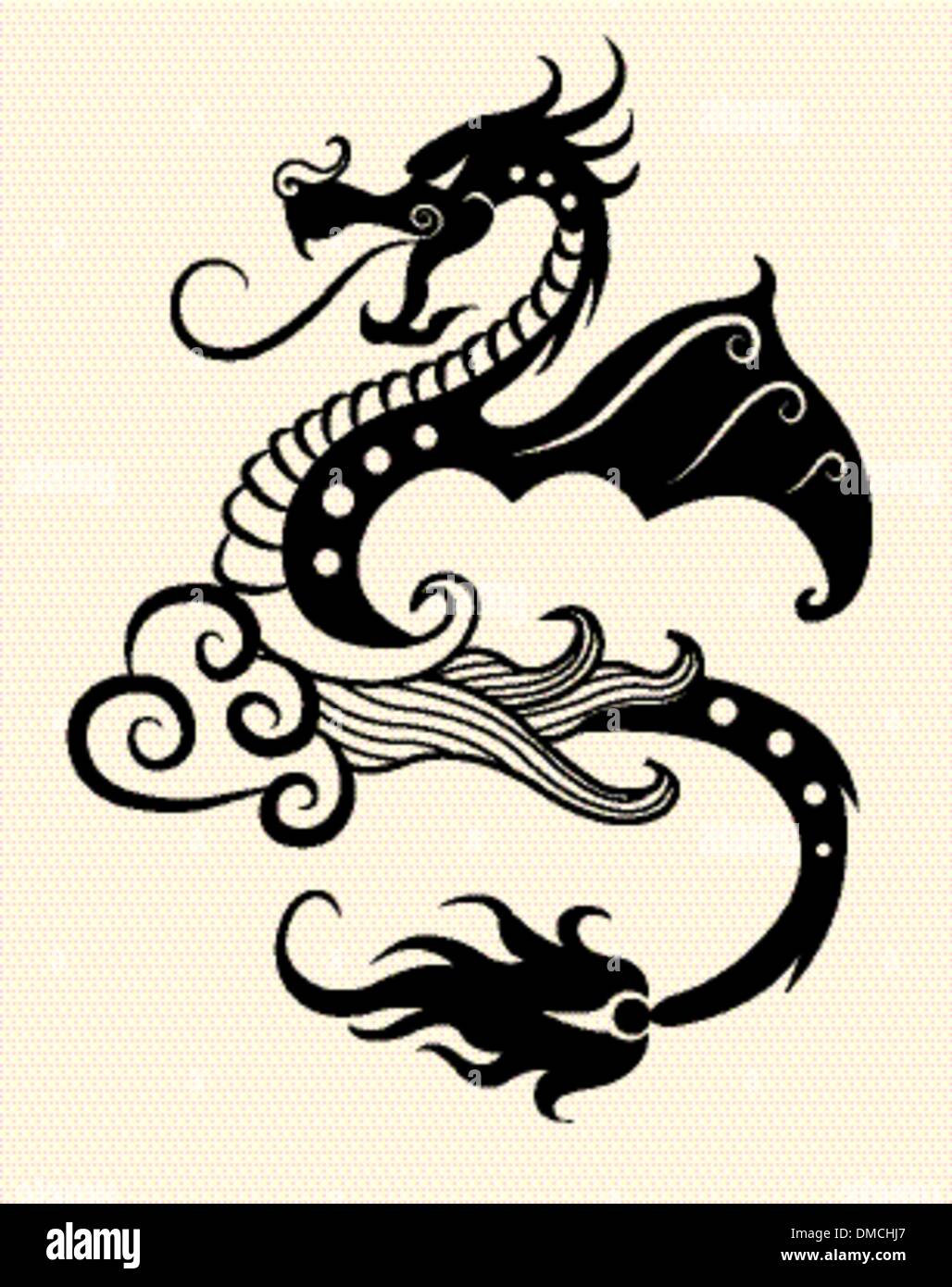 Decorative dragon vector Stock Vector Image & Art - Alamy
