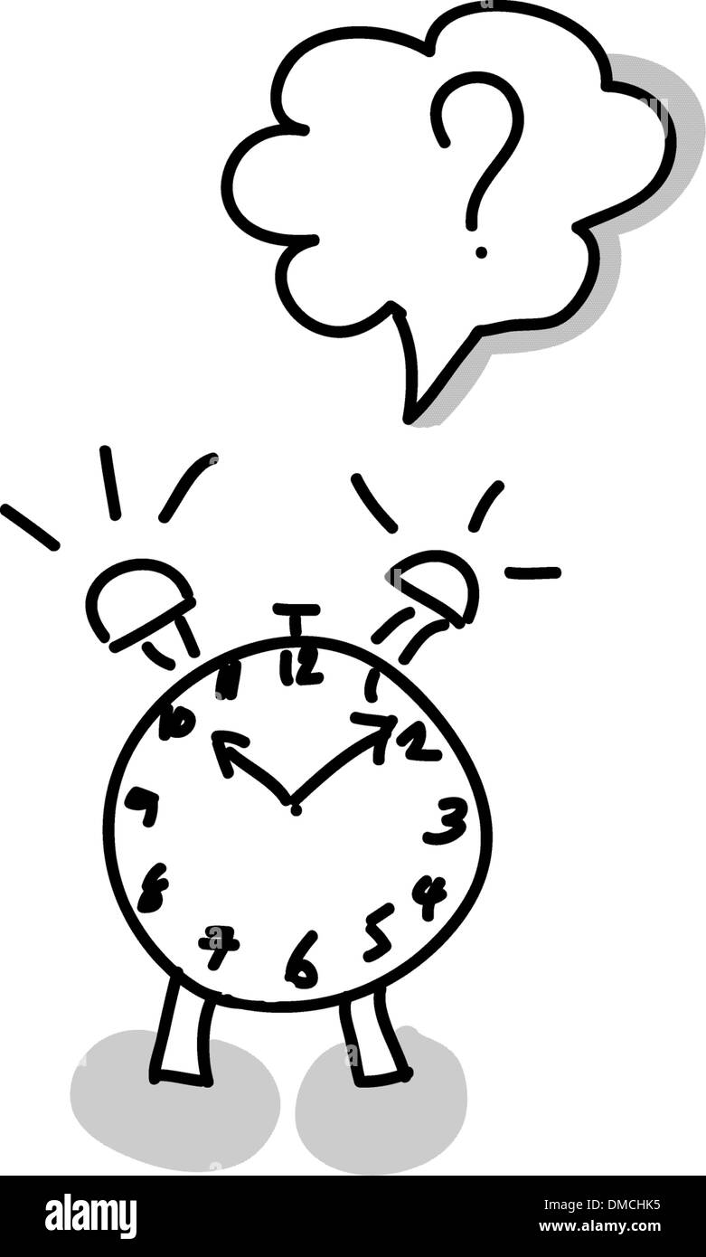 Alarm clock hand writing Stock Vector Image & Art - Alamy