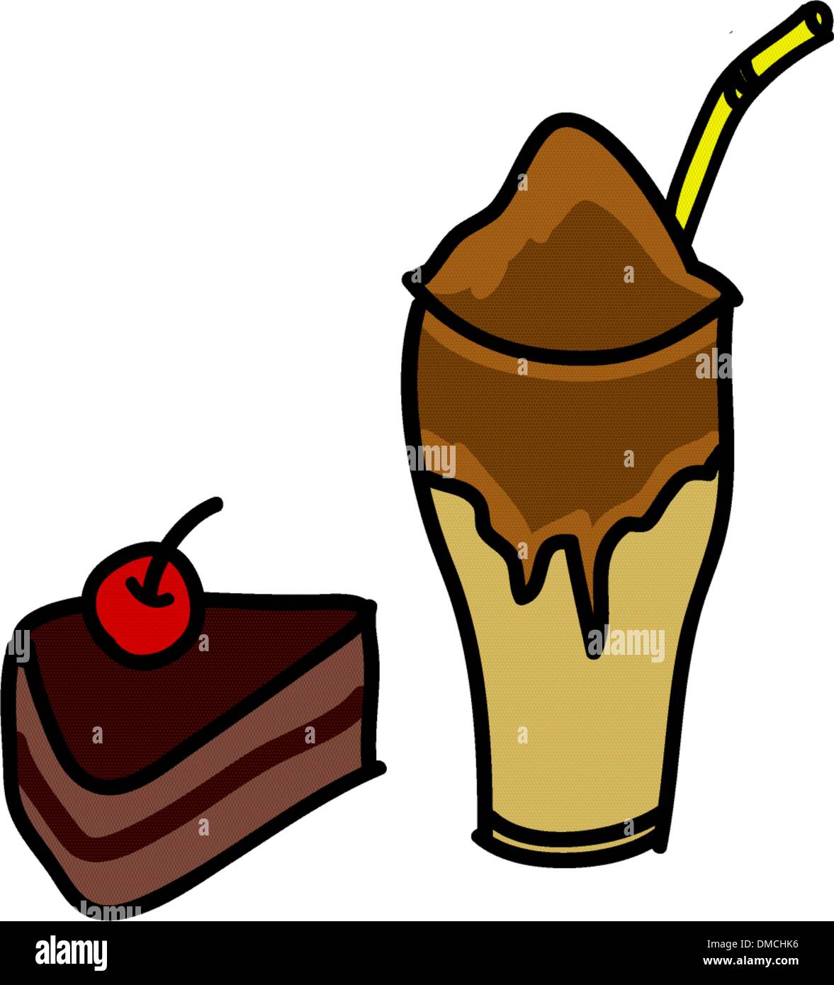 Ice coffee frappe on Stock Vector Images - Alamy