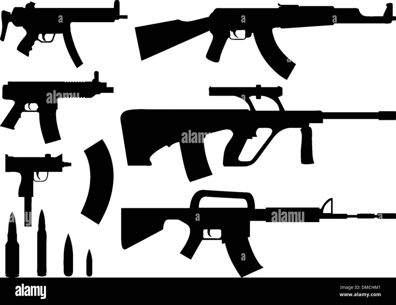 Army guns rifles set Stock Vector Images - Alamy
