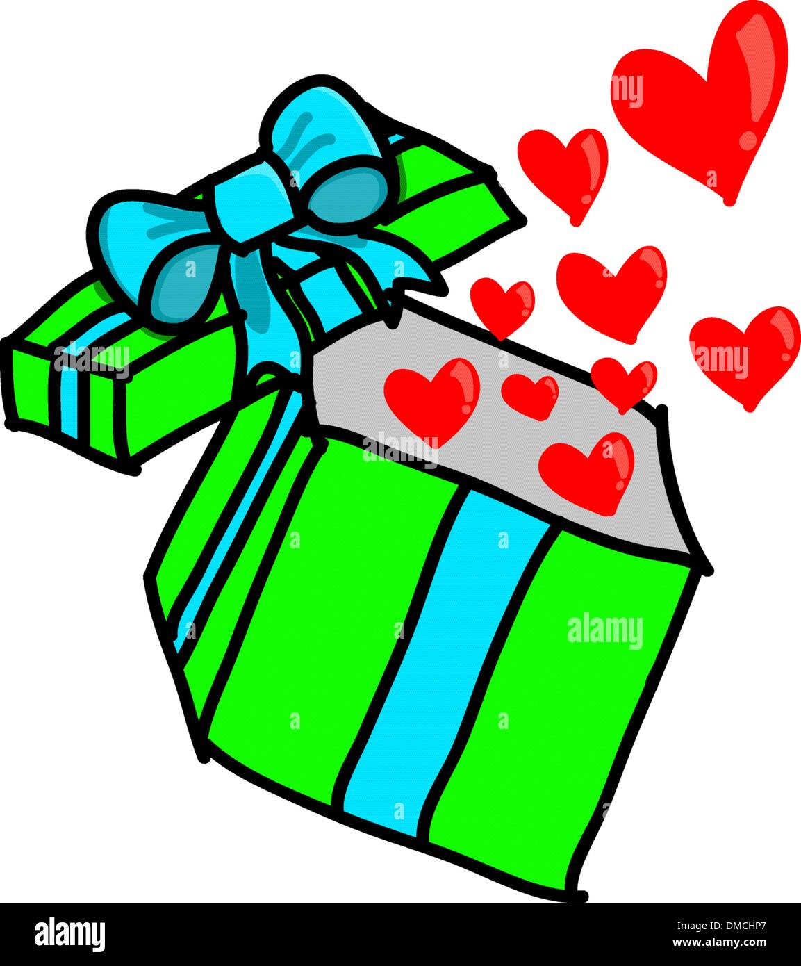 Opened christmas present Stock Vector Images - Alamy