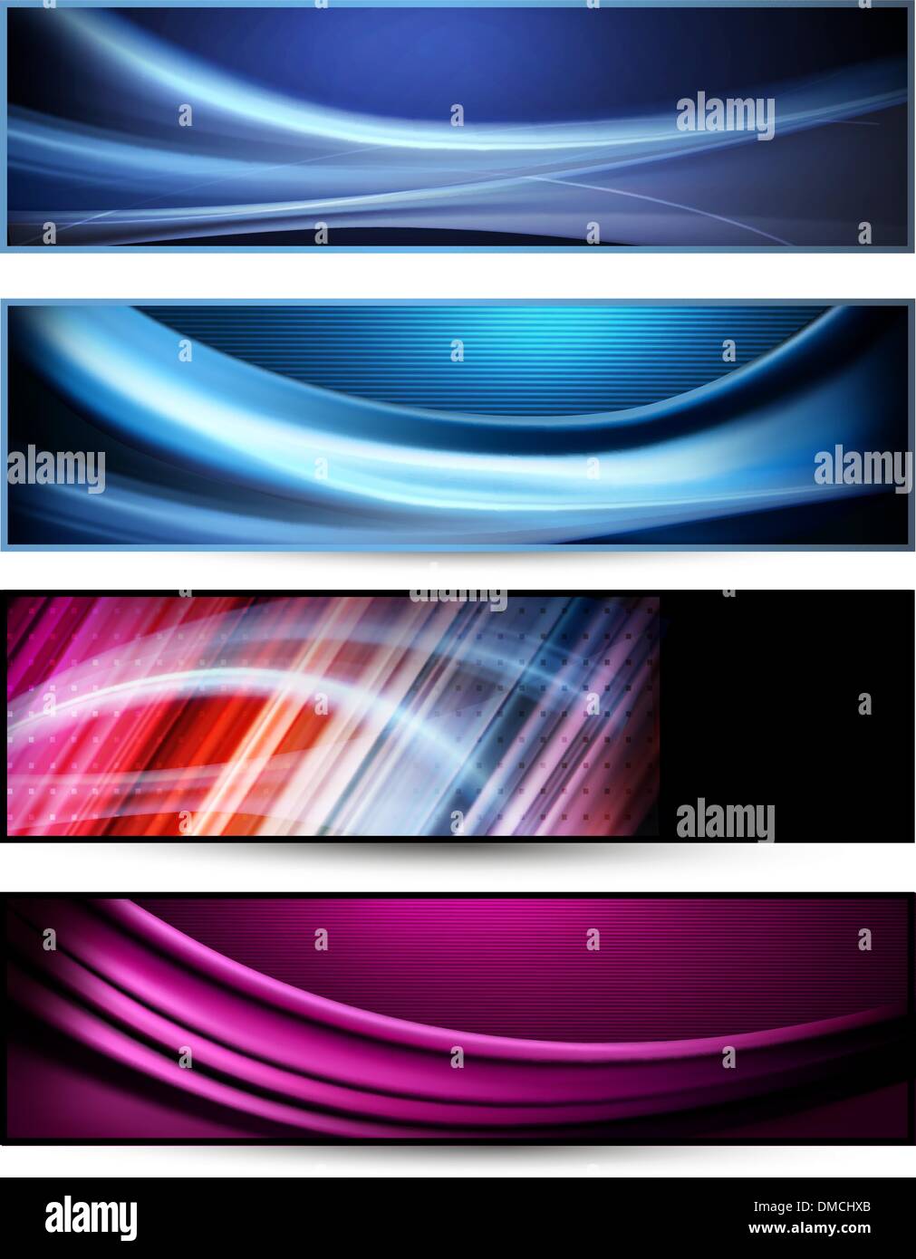 Neon banners set color Stock Vector Images - Alamy