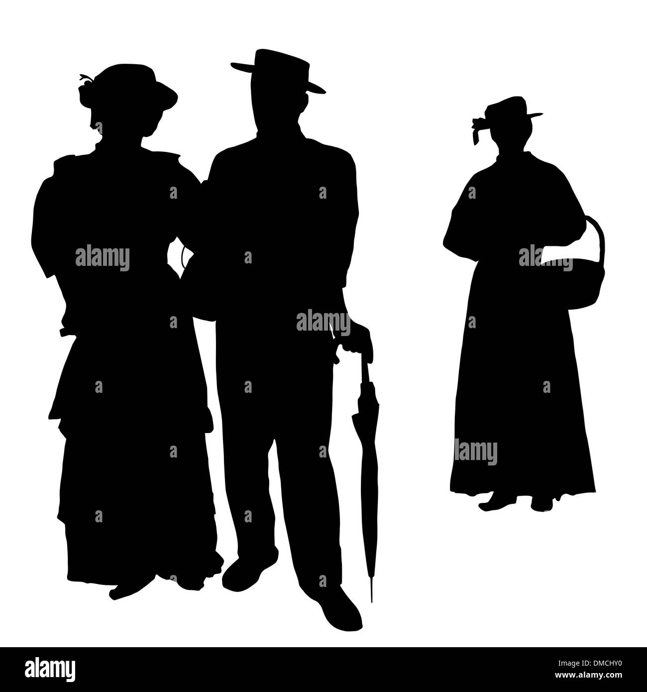 Vintage people silhouettes Stock Vector Image & Art - Alamy